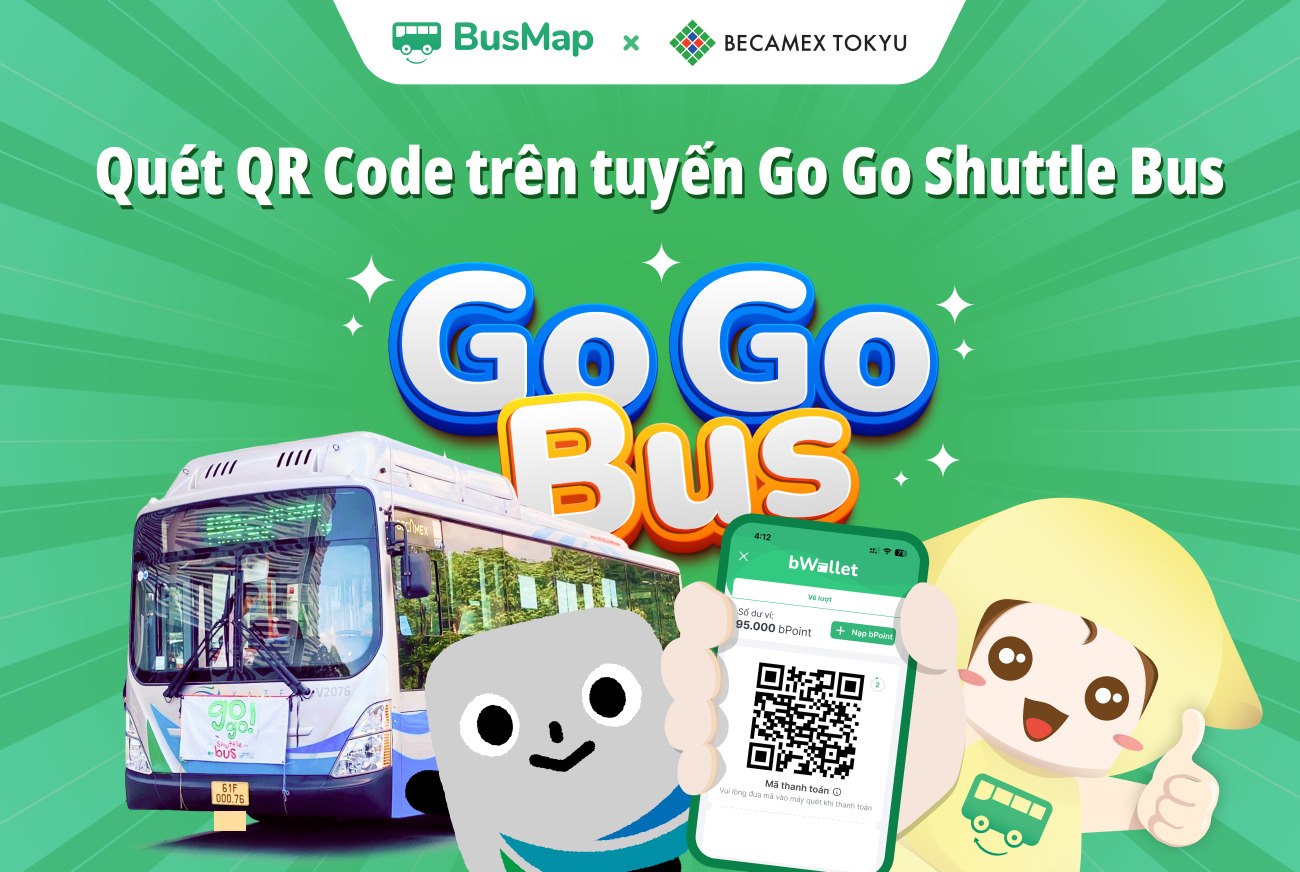 BÌNH DƯƠNG THỬ NGHIỆM THANH TOÁN QR CODE TRÊN TUYẾN GO GO SHUTTLE BUS